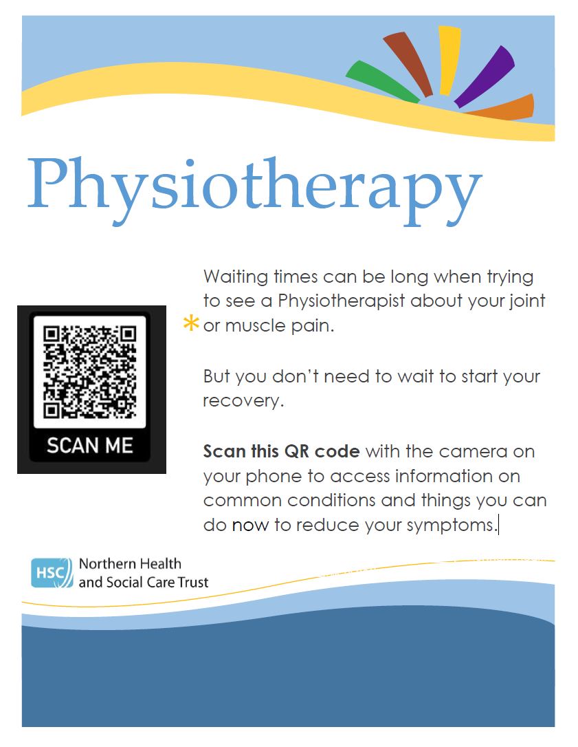 Physiotherapy: scan the QR code for more information | Meadowbridge Surgery
